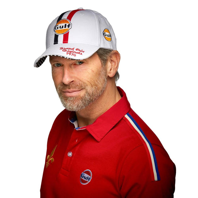 Gulf 1970 Baseball Cap / Hat in White | GrandPrix Originals USA