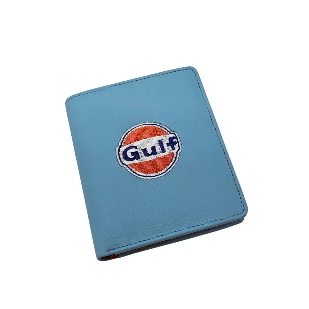 Gulf Leather Wallet in Gulf Blue – GrandPrix Originals USA