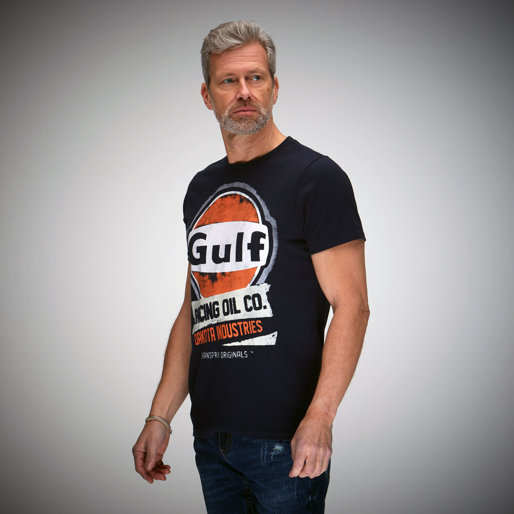 **NEW** Gulf Racing Oil T-Shirt in Navy – GrandPrix Originals USA